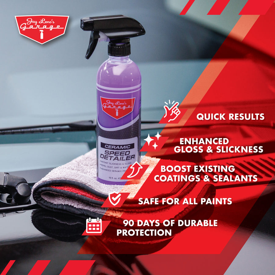 Jay Leno’s Garage Ceramic Speed Detailer – Instant Gloss & Protection
