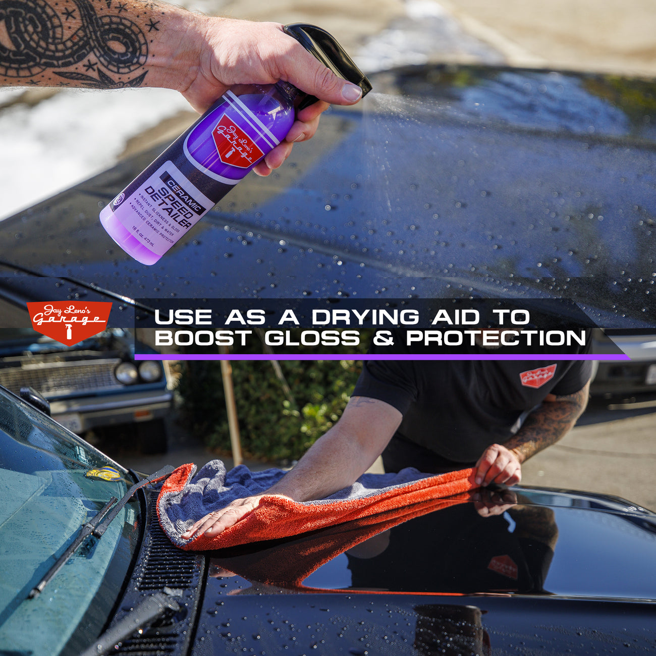 Jay Leno’s Garage Ceramic Speed Detailer – Instant Gloss & Protection