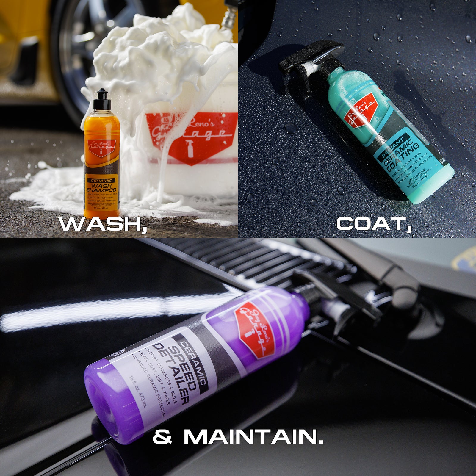 Jay Leno’s Garage Ceramic Speed Detailer – Instant Gloss & Protection